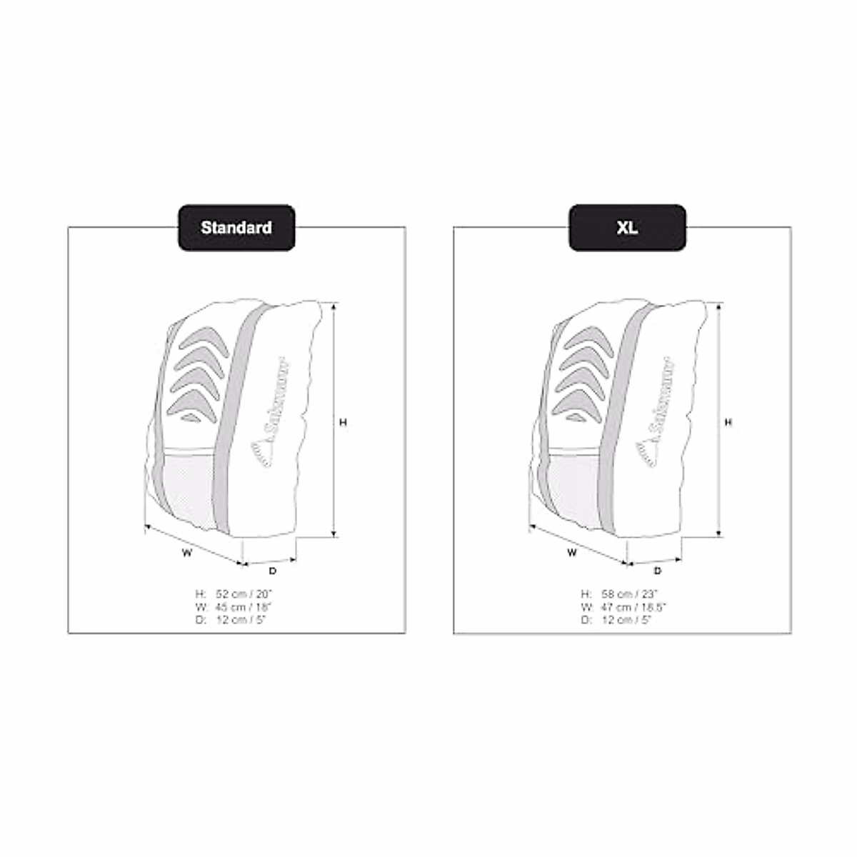 Salzmann Reflective Backpack Cover | High Visibility, Waterproof & Weatherproof | Ideal for Cycling, Running & Hiking | Made with 3M Scotchlite
