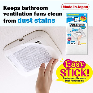 Easy Apply Dust Filter for Ventilation Fan, Polyester, 3pcs