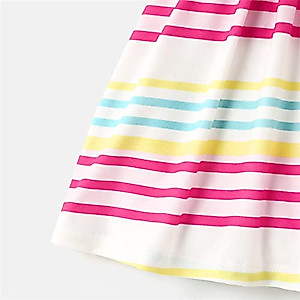 Care Bears Baby Girl Strap Dress Infant Girl A Line Sundress Pink Striped Cami Dress Color Block 18-24 Months