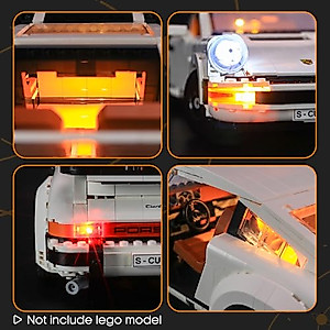 LIGHTAILING Light Set for Porsche 911 Building Blocks Model - Led Light Kit Compatible with Lego 10295(Not Include The Model)