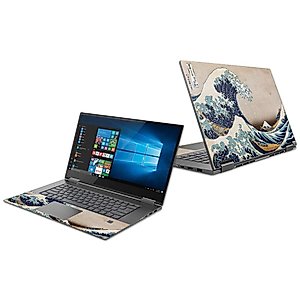 MightySkins Skin Compatible with Lenovo Yoga 730 15" (2018) - Great Wave of Kanagawa | Protective, Durable, and Unique Vinyl Decal wrap Cover | Easy to Apply, Remove | Made in The USA