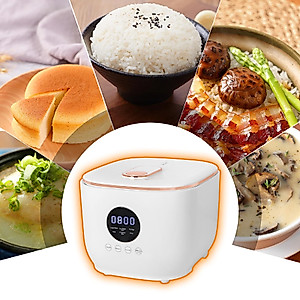 Generic Digital Rice Cooker,Low Sugar Rice Cooker Rice Cooker 6 Cup 3.15Qt Steamer, Soup Pot，Grain Cooker, Multicooker 24h Keep Warm & Timer,Easy To Clean, white
