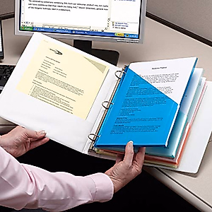 Smead Organized Up Poly Translucent Slash File Jacket, Three-Hole Punched, Letter Size, Assorted Colors, 10 per Pack (85754)