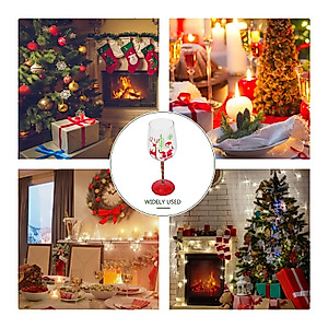 Angoily Christmas Wine Glasses with Stem, Santa Claus and Elk Glass Christmas Wine Goblets Cups for Home Bar and Nightclub, Christmas Cocktails Glasses Goblet for Xmas Holiday Wineglass Gift