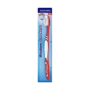 3X Wisdom Smokers Extra Hard Brush Toothbrush (Previously Addis) by Wisdom