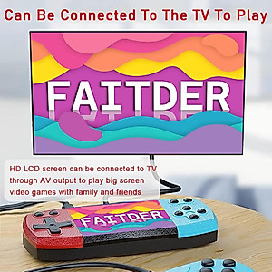 FAITDER - Retro Handheld Game Console Built-in 620 Classic Game 3 Inch Screen Portable Handheld Video Game Console Supports TV Connection and Two Player Games Boys Girls Birthday