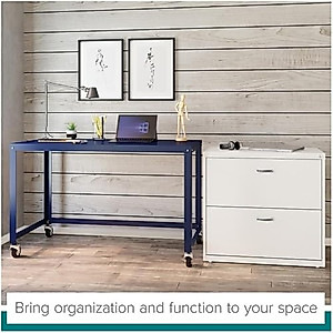 Hirsh Home Office Style Lateral Metal File Cabinet 30 in. Wide 2 Drawer White, Fully Assembled