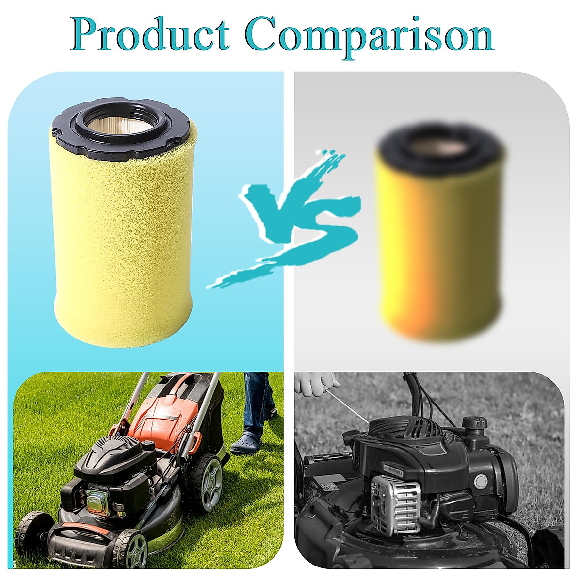 Atunee 3 Pack MIU14395 Air Filter + Pre Filter for John Deere D100 D105 D110 D130 Z225 Z235 Z255 X124 L105 L107 L108 LA135 LA145 E100 E120 E130 Fit GY21435 MIU13038 MIU13963 Lawn Mower Tractor