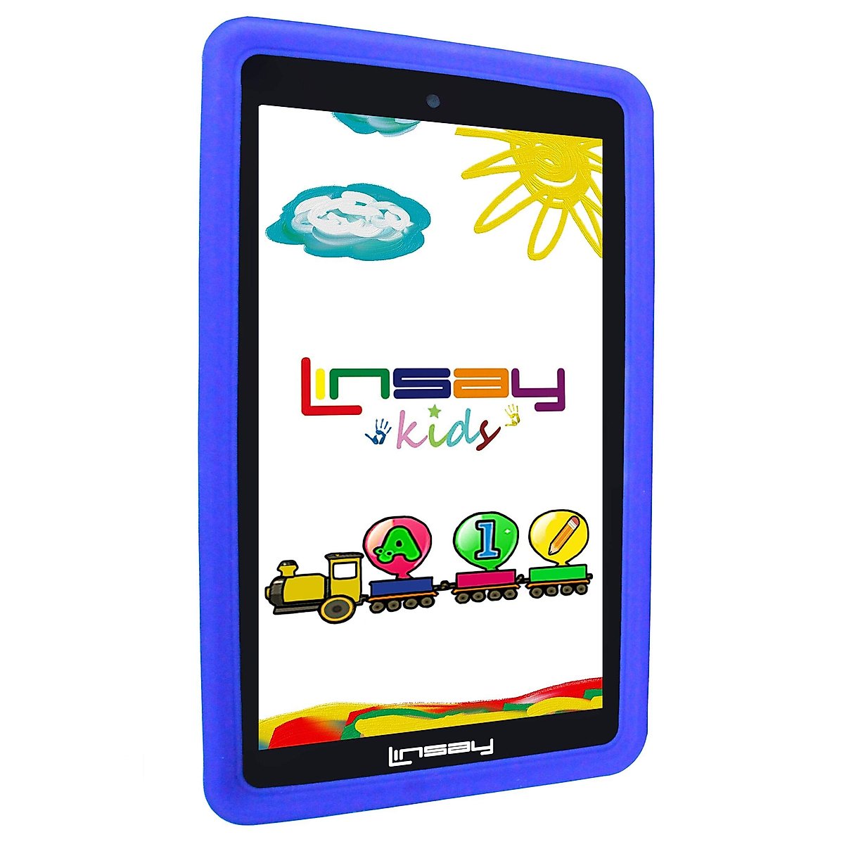 LINSAY Kids Tablet PC Newest Android 9.0 WiFi Kid-Proof Quad Core 2GB Ram 16GB of Internal Storage up to 256 GB External SD Card. Learning Device, Millions of Apps- Dual Camera Google Certified