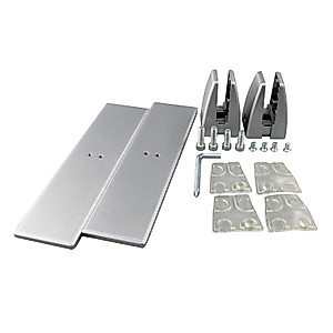 2 Pcs Sneeze Guard Clamp, Bracket Sneeze Guard Shield Base for Countertops, Stick On Heavy Duty Auminum Partition Guard Clamp, Panel Support Clamp Stand for Clear Desktop Counter Reception