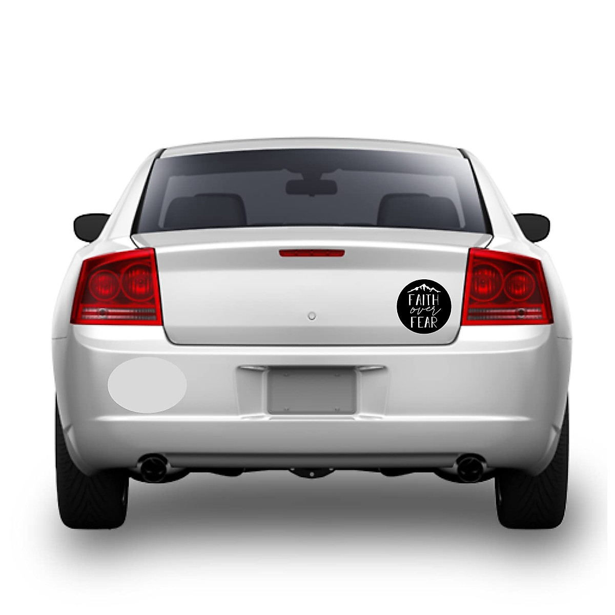 Faith Over Fear Refrigerator Magnet, Cute Round Magnetic Decal for Cars, Locker, Fridge or Mailbox, Inspirational Religious Magnets, 5.5 Inches