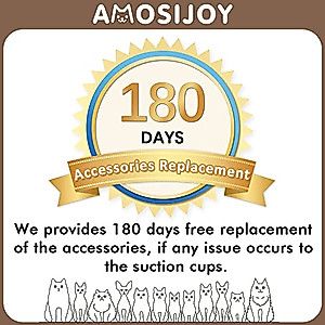 AMOSIJOY Cordless Cat Window Perch Cat Hammock, Large Cats Window Cat Beds with 4 Suction Cups & Solid Metal Frame, Foldable Cat Seat for Indoor Cats (Medium)