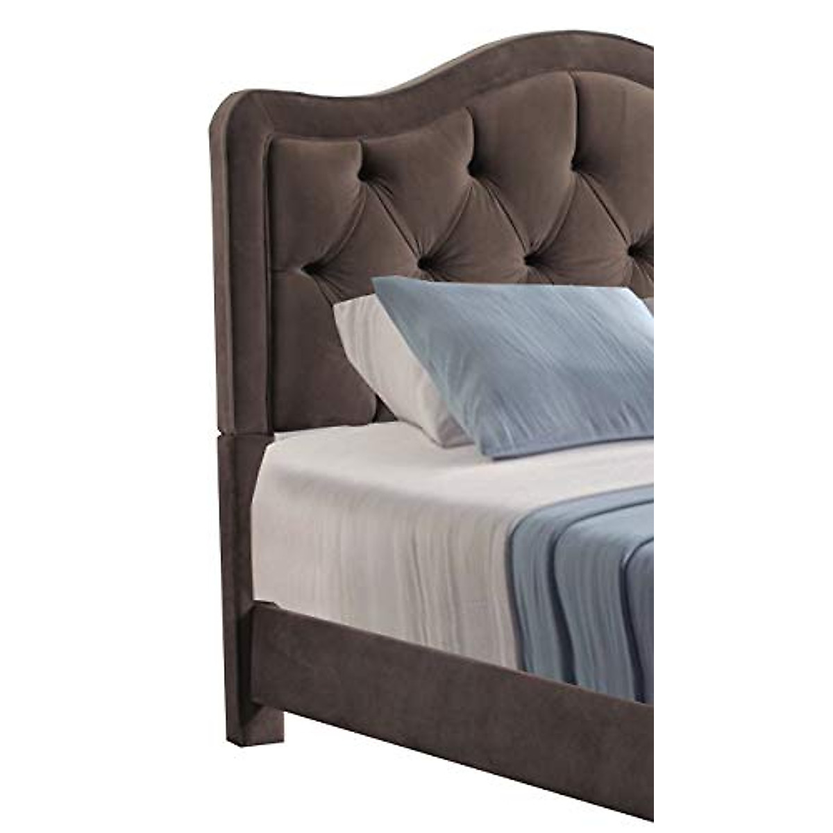 Leffler Home Night Party Chocolate Allure Diamond Tufted Bed, King, Dark Brown