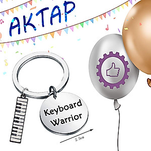 AKTAP Piano Keyboard Keychain Piano Lovers Gift for Pianist Piano Teacher Keyboard Musical Instruments Key Ring (Piano Keyboard Keychain)