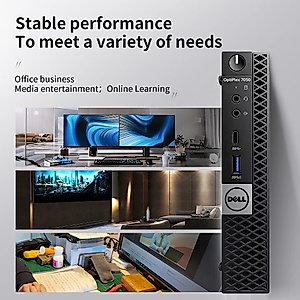 Dell Optiplex 7050 Micro Desktop PC, Intel Quad Core i5-6500T 2.50Ghz,16GB DDR4 New 1TB NVMe M.2 SSD, AX210 Built-in WiFi 6E Bluetooth 5.2 HDMI Windows 10 Pro Wireless Keyboard & Mouse (Renewed)