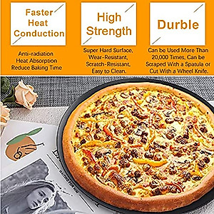 EKDSPW Aluminium Hard Coating Non-Stick Pizza Pan Anodizing Perforated Aluminium Baking Pans Tool with Holes (Color : Black, Size : 12inch)