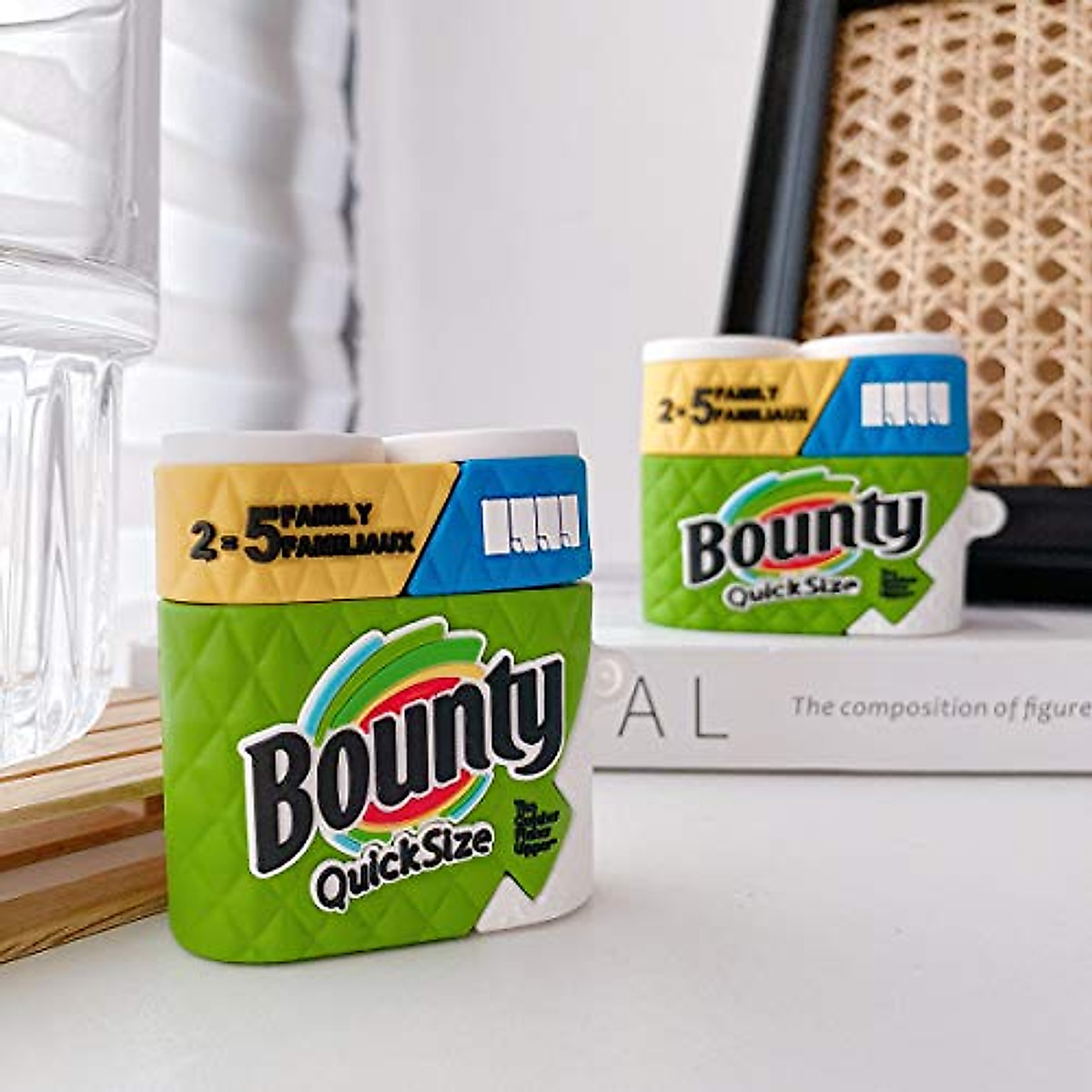 Peekdook for Airpod 2/1 Case Soft Silicone Bounty Tissue Cute Cartoon Funny Cover Fashion Protective Skin Accessory Keychain Girl Teen Compatible Box with Air pod 2 & 1 (Bounty Tissue)