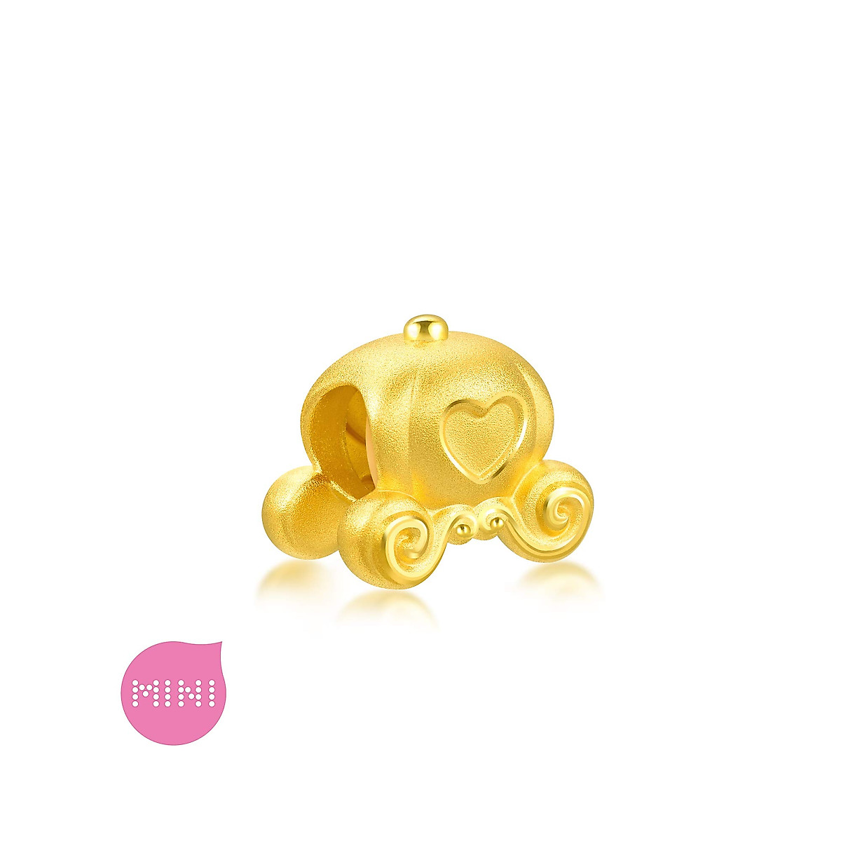 CHOW SANG SANG 999 24K Solid Gold Love Fairytale Carriage Mini Charm Bracelet for Women 92314C (Gold, 17 CM)