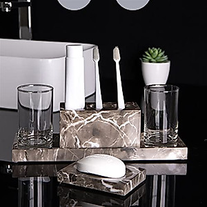 WYKDD Brushing Cup Set Elegant Resin Bathroom Supplies Bath Wash Set Mouthwash Cup Set
