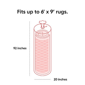 Hulsky Rug Storage Bag - 3 Mil Heavy Duty Rug Storage Bag for Moving and Storage - Fits Rugs up to 6' x 9' - No Vent Holes