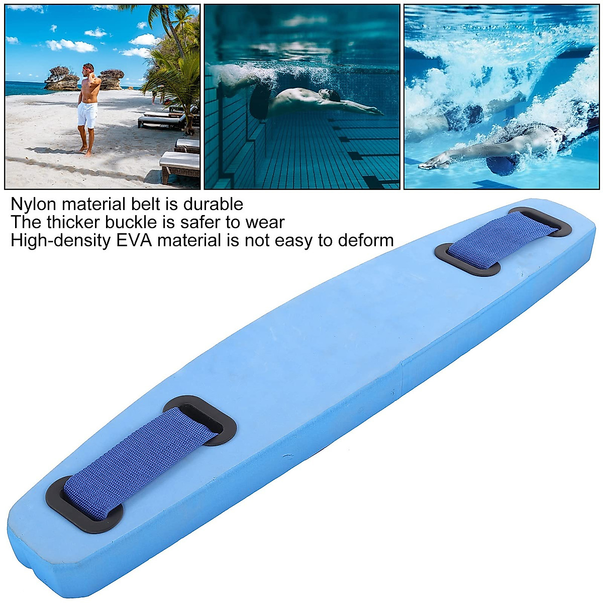 Swimming Floatation Belt, Small Size Adjustable Swimming Buoyancy Belt Outdoor Swim Training Aid for Adult and Kids(Blue)