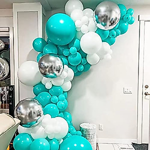 Teal Balloons 55 pcs Acqua Blue Party Latex Balloon 18inch 12inch 5inch for Birthday Baby Bridal Shower Wedding Party Decorations