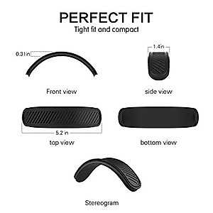 Headband Cover for Apple AirPods Max, WQNIDE Washable Soft Silicone Headphone Headband Protectors/Comfort Cushion/Top Pad Protector Sleeve Compatible with AirPods Max (Black)