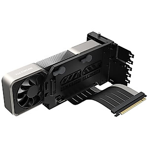 Cooler Master Vertical GPU Holder Kit V3, for E-ATX/ATX/mATX PC Case & PCI-E 4.0 Devices, Adjustable Modular Video Card Support, Thick SGCC Steel Bracket, 165 mm Riser Cable Included - Black