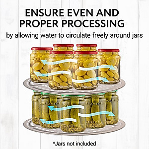 Impresa Products 2-Pack Pressure Canner Rack / Canning Rack for Pressure Cooker - Stainless Steel - Compatible with Presto, All American Pressure Canner and More, 11-Inch (28cm)