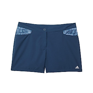 adidas girls Flat Front Golf Shorts, Crew Navy, Medium US
