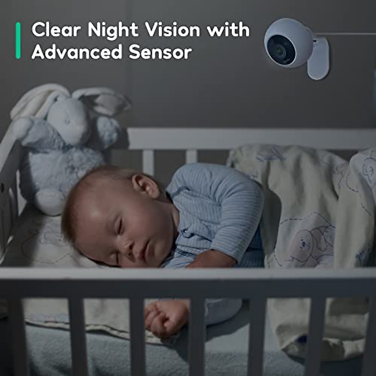 winees 2K Indoor Security Camera, QHD WiFi Camera with 2-Way Audio, 4MP Pet Camera with Phone APP, 2.4GHz, Clear IR Night Vision, Human and Motion Detection for Baby/Mom, Alexa Compatible M2