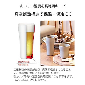 Kyocera CTB-42WH-AZ Ceramic Vacuum Insulated Tumbler, 14.2 fl oz (420 ml), Ceramag, White