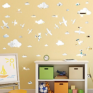 Moon Star Wall Decals Retro Star Wall Decals Starburst Vinyl Gold Wall Stickers White Cloud Wall Decals Sparkle Wall Stickers Gold Star Wall Stickers for Nursery Bedroom Kids Room Decor