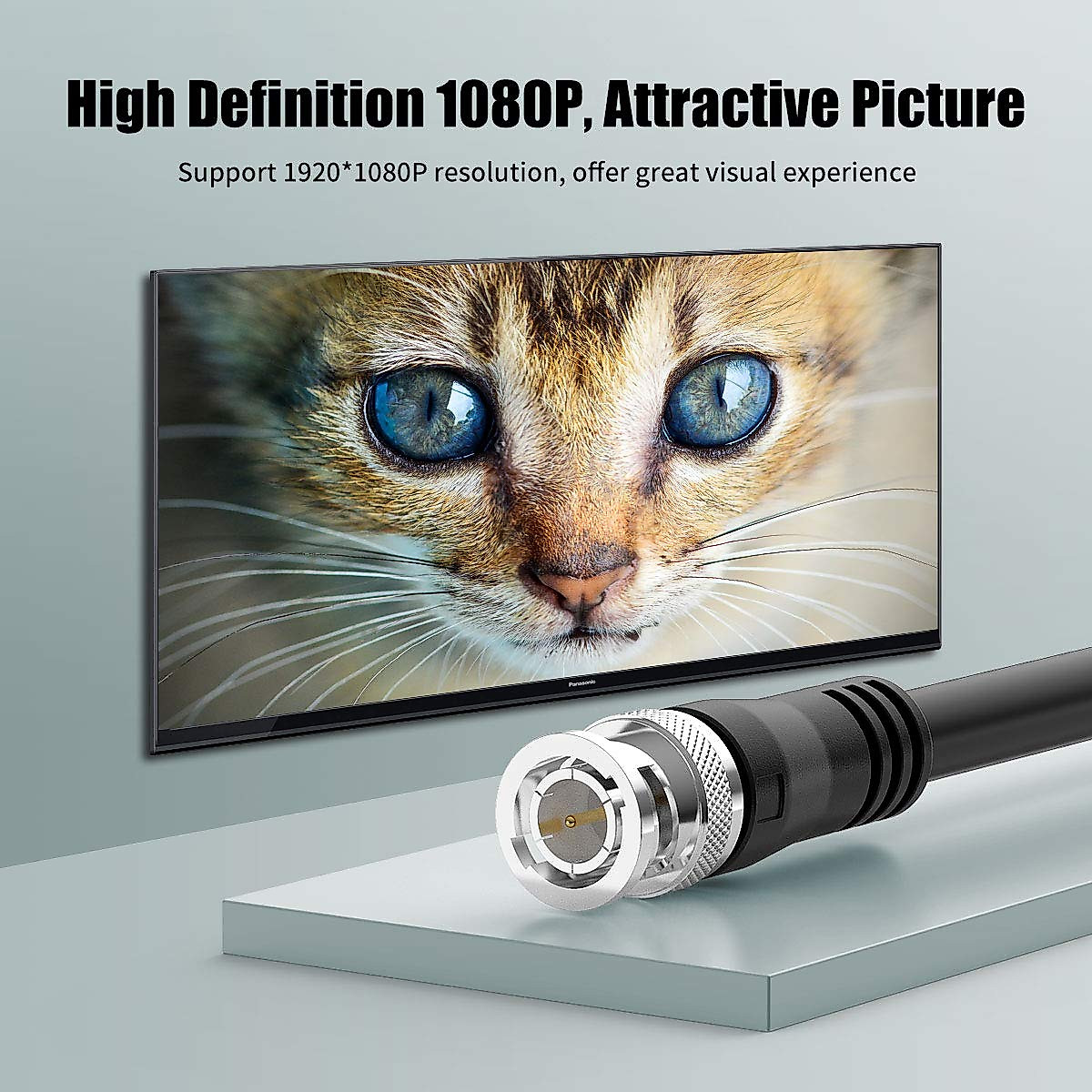 BIFALE SDI Cable 75ft, 3G HD-SDI Cable, Heavy Duty BNC to BNC Cable 75 Ohm, 1080P for Video Security Camera CCTV Systems Video Coaxial Cable