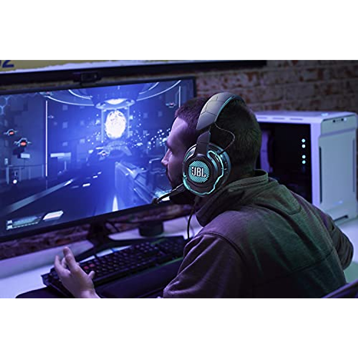 JBL Quantum ONE - Over-Ear Performance Gaming Headset with Active Noise Cancelling (Wired) - Black