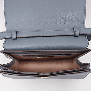 Tory Burch 86838 Brunnera Blue With Gold Hardware Women's Britten Small Saddle Bag