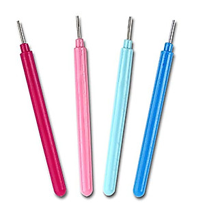 Floranea 4 Pcs Paper Quilling Tools Slotted Kit Rolling Curling Quilling Needle Pen Rose Blue for Art Craft DIY Paper Cardmaking Project (4 pcs)