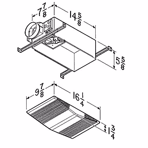 Broan-Nutone 668RP Ceiling Bathroom Exhaust Fan and Light Combo, 100-Watt Incandescent Lighting, 4.0 Sones, 70 CFM , White