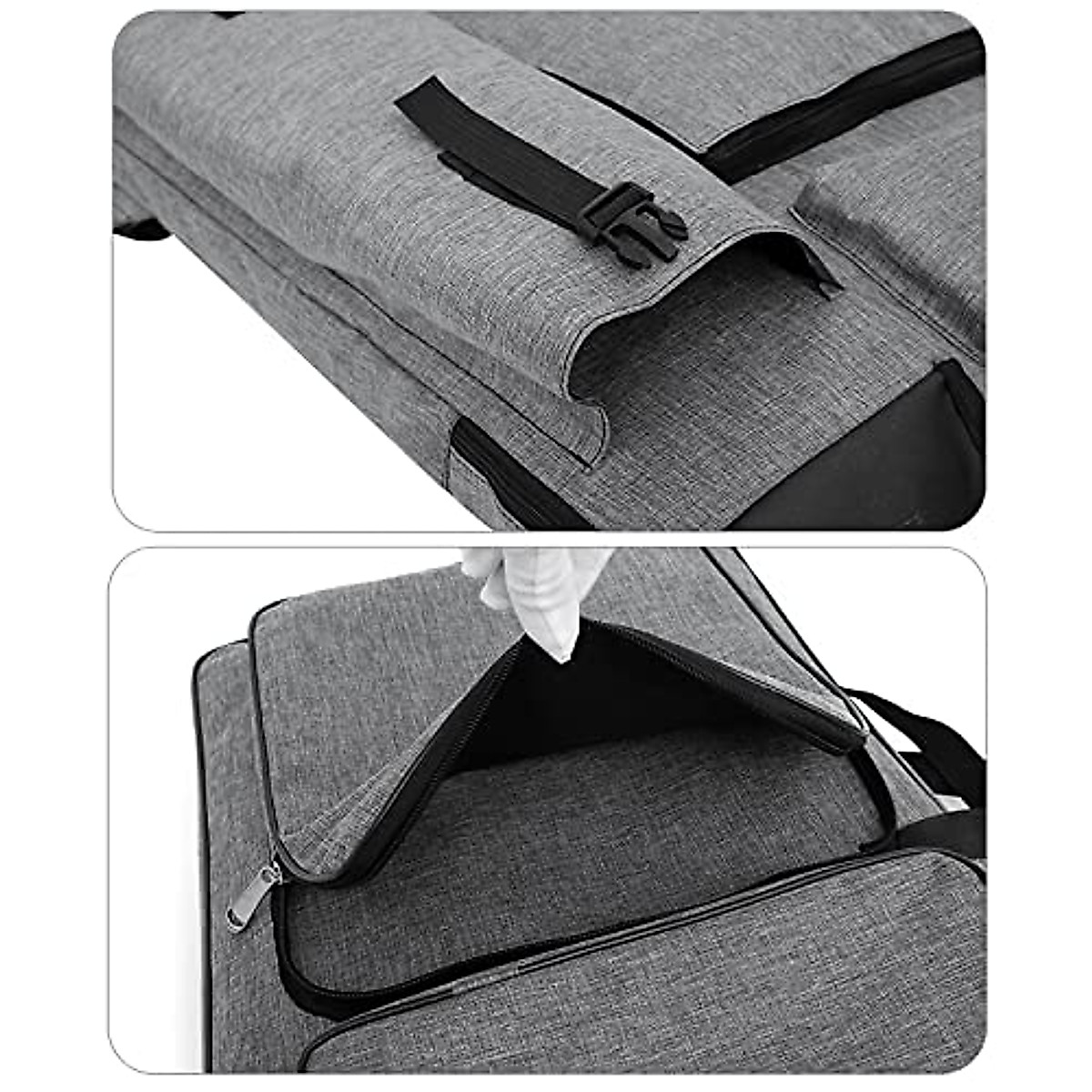 Art Portfolio Carry Bag 4k Canvas Artist Portfolio Carry Shoulder Bag Art Supply Portable Water-resistant Artist Tote Carry Bag Adjustable Large Capacity Drawing Sketching Board Organizer Backpack