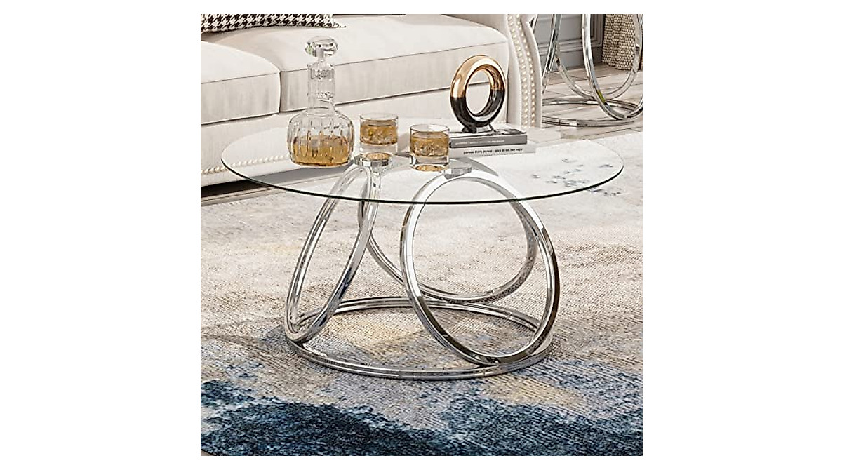 Modern Silver Coffee Table for Living Room & Office - O&K FURNITURE