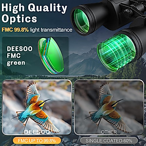 Binoculars for Adults High Powered - 20x52 HD Large View with Clear Low Light - Professional Binoculars for Bird Watching Hunting Stargazing Football Travel Cruise Outdoor Sports with Carrying Bag