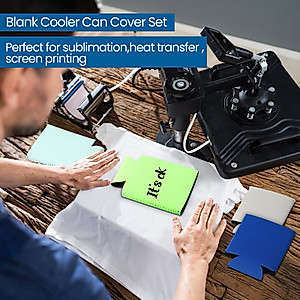 240 Pcs Blank Beer Can Coolers Bulk Collapsible Sublimation Foam Soda Can Covers Insulated Reusable Insulators Cooler Sleeves for Weddings, Bachelorette Parties, HTV Projects, 20 Colors