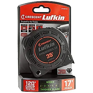 Crescent Lufkin Shockforce G2 35-ft Nite Eye Magnetic Tape Measure- LM1235B-02