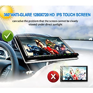 1280x720 HD Non-Glare Touch Screen Car Stereo with 30 Segment EQ,7 Inch Double Din Stereo for Apple Carplay & Android Auto with Bluetooth 5.2,Car Radio with Backup Camera, Mirror Link/SWC/FM/AM