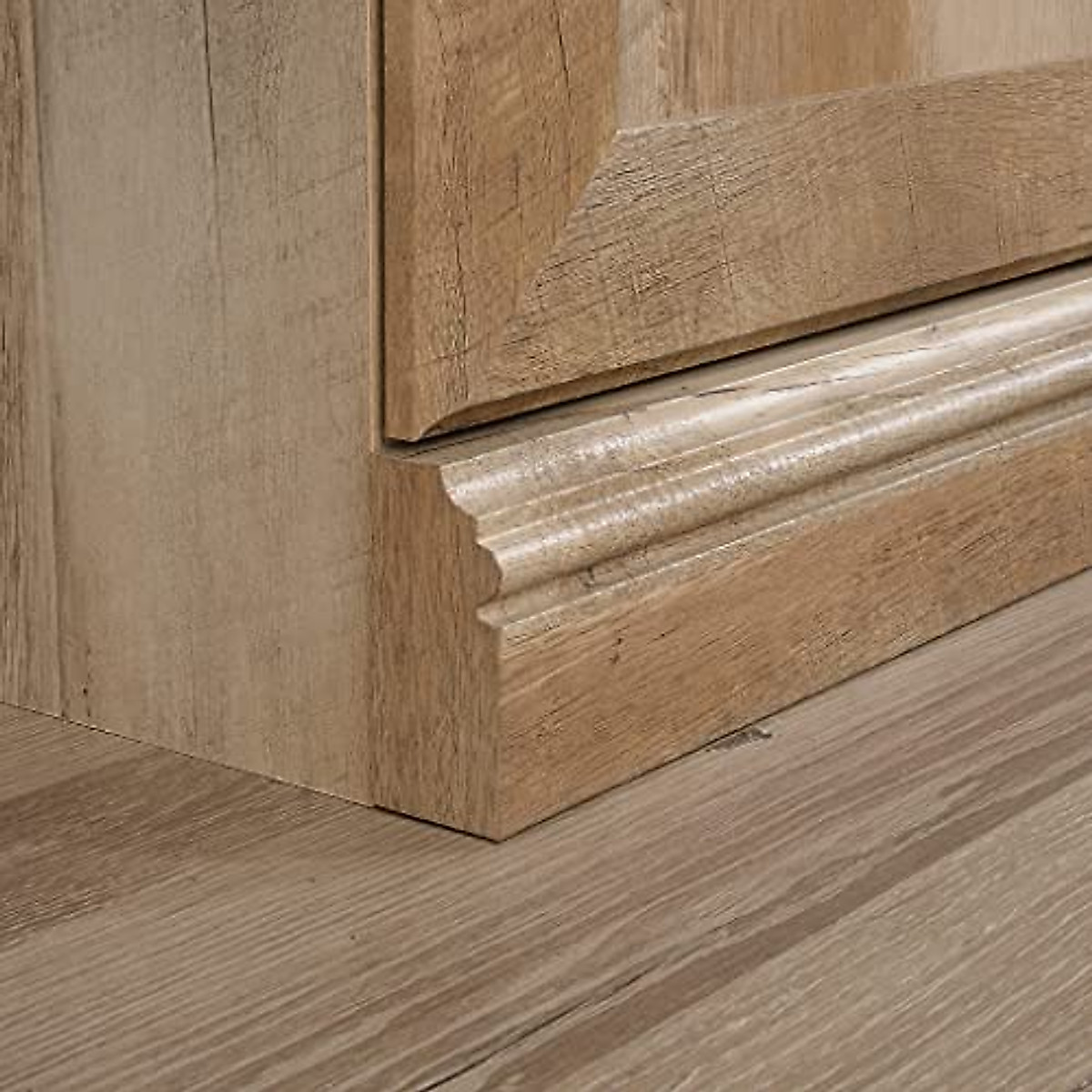 Sauder Miscellaneous Bookcase with Doors, L: 35.28" x W: 13.23" x H: 69.76", Lintel Oak finish