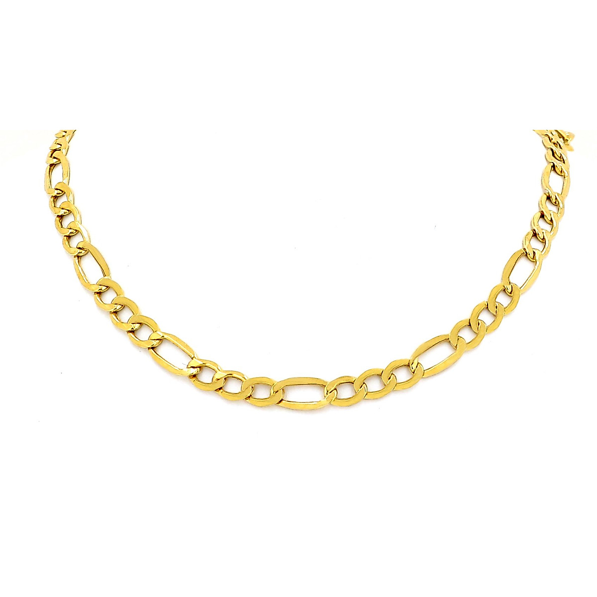Yellow Gold Figaro Chain Real Solid 14k 16" to 24", 2.5mm (22)