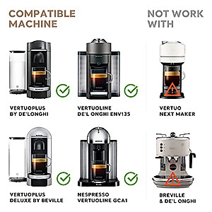 Stainless Steel Metal Coffee Capsule Compatible for Vertuo Coffee Espresso Size Nespresso Vertuoline Reusable Pods Holder Vertuolline GCA1,ENV135S,ENV135B,ENV135T,ENV135R (capsule)