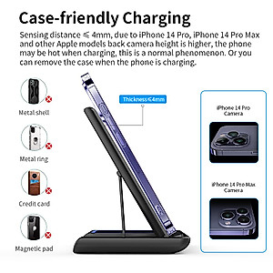 RUI MAI LAI 3 in 1 Wireless Charger Station for iPhone, iWatch, AirPods - Charges iPhone 13/12/11 Pro/Pro Max, iWatch 7/6/SE/5/4/3/2, AirPods 3/2/Pro