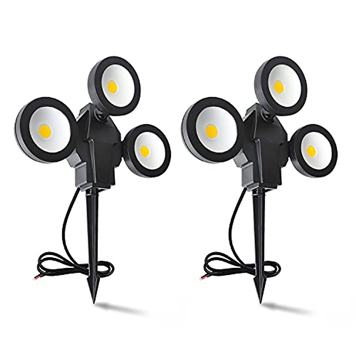 ZHMA 6W Low Voltage Landscape Lights , 12V Led Garden Landscape Lighting, Waterproof Outdoor Spot Lights for Tree,Yard,Flag ,Walkway（2 Pack）