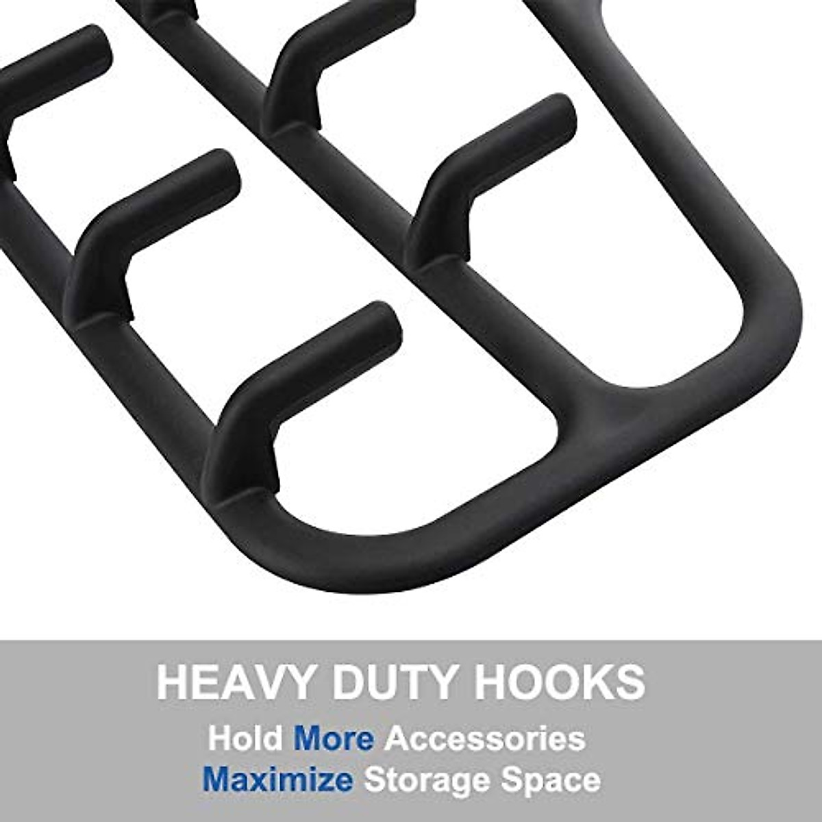 FairyHaus Belt Hanger Organizer 2 Pack, Non Slip Tie Rack Holder, Durable Hanging Closet Accessory Hooks for Belts, Ties, Jewelry, Scarves, Tank Tops, Black